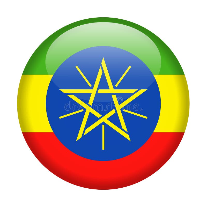 Ethiopia Flag Vector Round Icon Stock Illustration - Illustration of ...