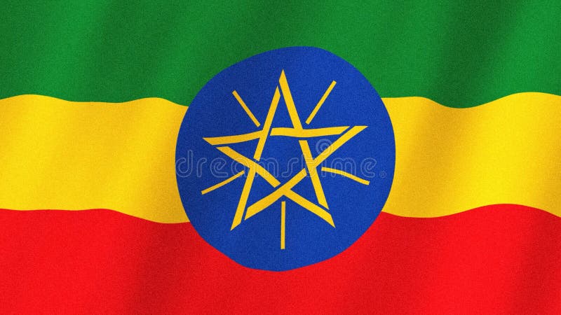 Ethiopia Flag Waving in the Wind. Flag of Ethiopia Images Stock Photo ...