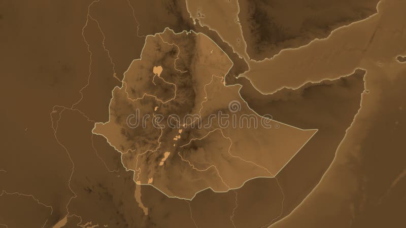 Ethiopia - Tint. Composition Stock Illustration - Illustration of ...