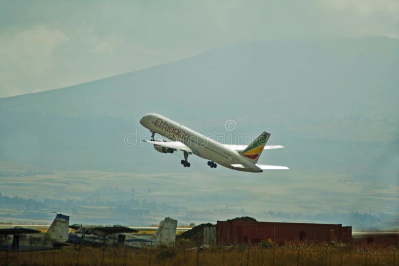 Ethiopian Airlines Plane editorial stock image. Image of tourist - 28466409
