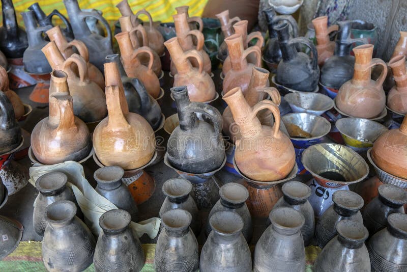 Ethiopian Coffee Pots, Ethiopia Stock Photo - Image of ceramic ...