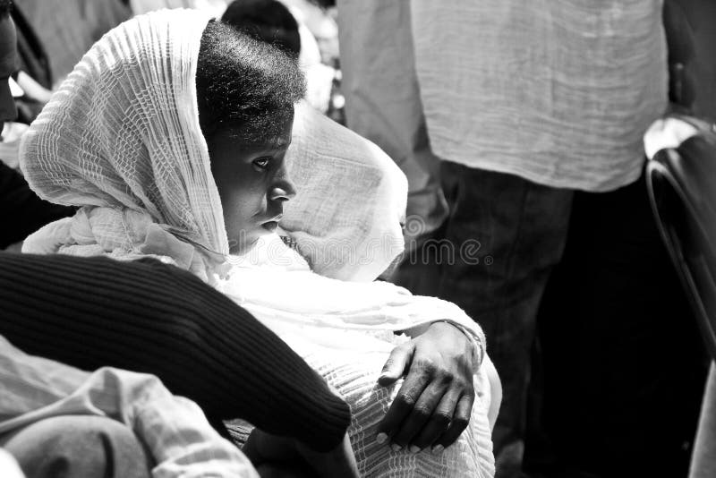 Ethiopian Girl Praying during Easter Service Editorial Photography ...