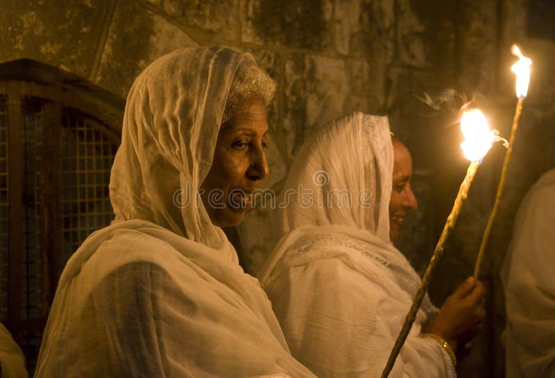 Ethiopian Holy Fire Ceremony Editorial Photography - Image of light ...