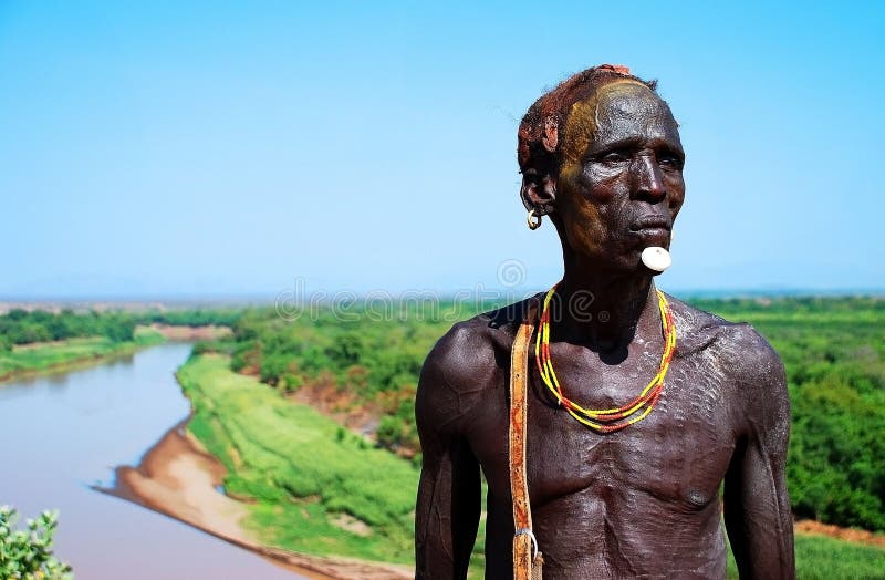 Ethiopian man near a river editorial photography. Image of beautiful ...