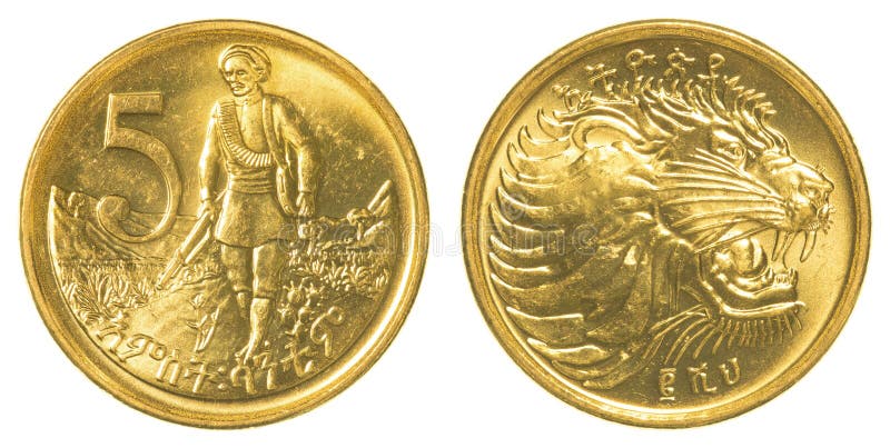 Ethiopian Birr Coins Collection Set Stock Image - Image of birr, market ...