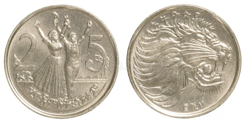 Ethiopian Birr Coins Collection Set Stock Image - Image of birr, market ...