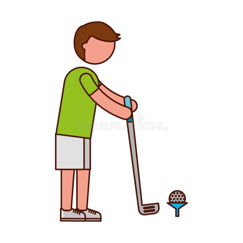 Ethlete Practicing Golf Avatar Stock Vector - Illustration of male ...