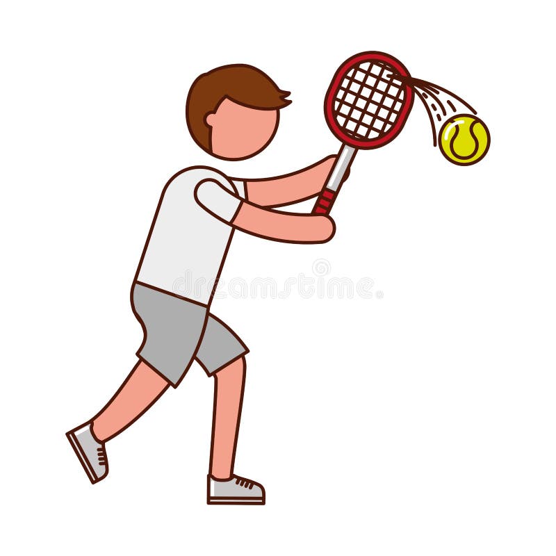 Ethlete Practicing Tennis Avatar Stock Vector - Illustration of user ...
