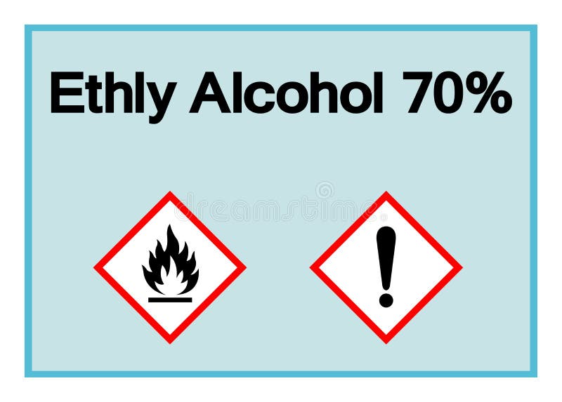 Ethly Alcohol 70 Symbol Sign, Vector Illustration, Isolated on White ...