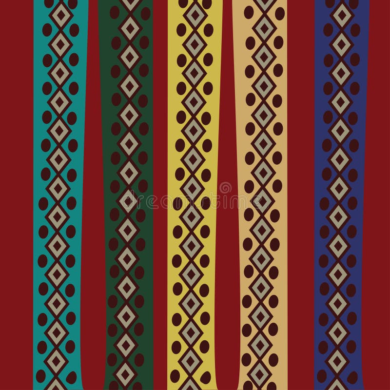 Ethnic Abstract Bright Pattern Background. Stock Vector - Illustration ...