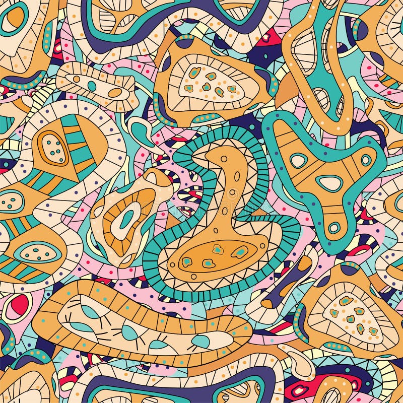 Ethnic Abstract Seamless Pattern with African Print. Vector ...