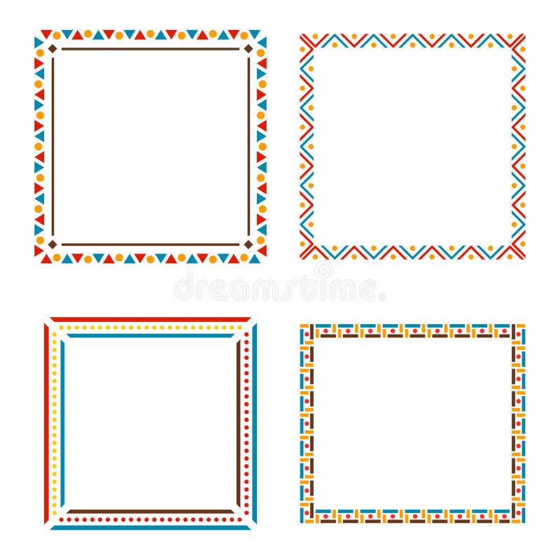 Ethnic Africa Frame Element Vector Design Stock Vector - Illustration ...