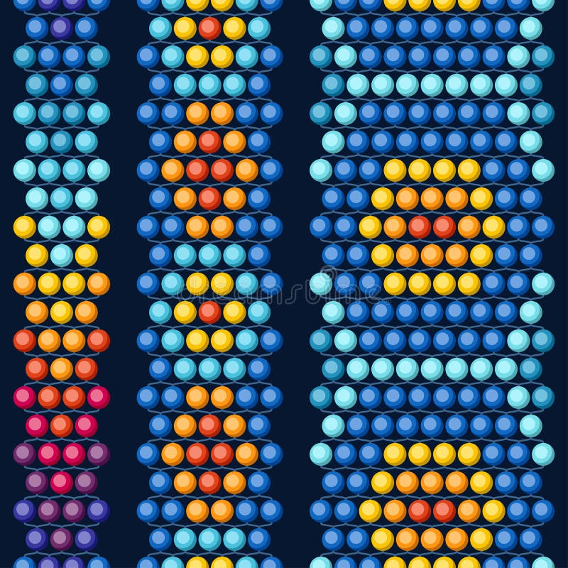 Ethnic African Beads Abstract Color Seamless Stock Vector ...