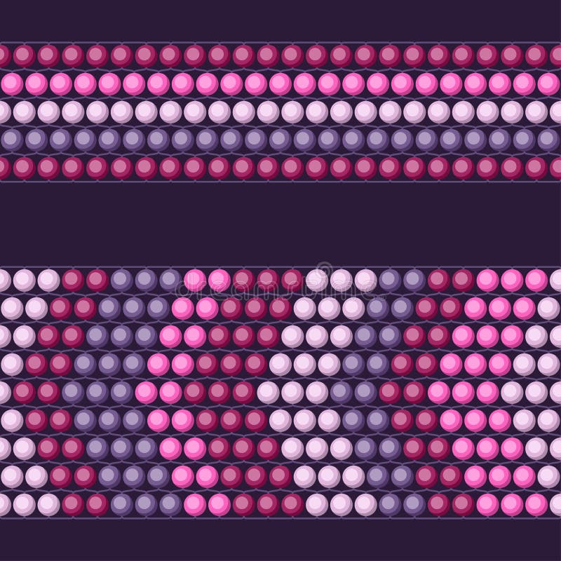 Ethnic African Beads Abstract Color Seamless Stock Vector ...