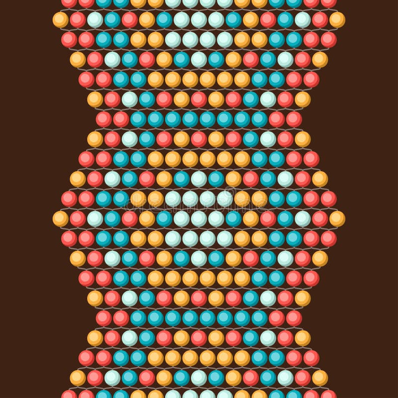Ethnic African Beads Abstract Color Seamless Stock Vector ...