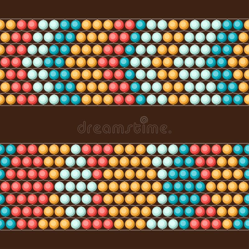 Ethnic African Beads Abstract Color Seamless Stock Vector ...