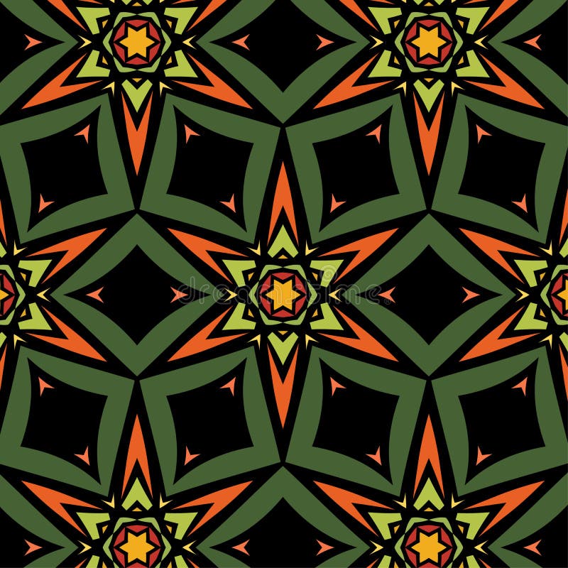 Ethnic African Spanish Ornaments Stock Illustration - Illustration of ...