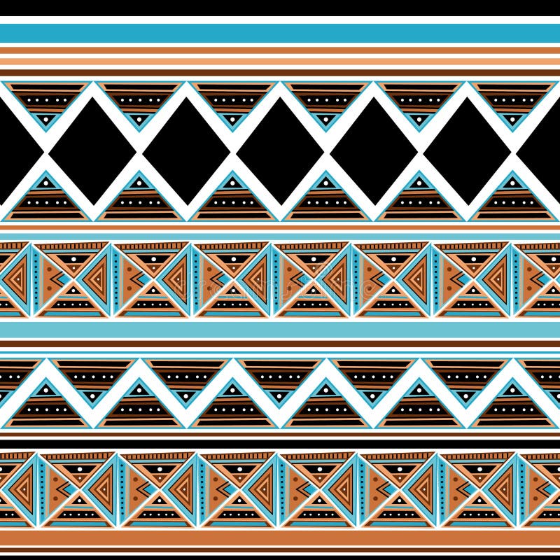Ethnic Background Pattern with Seamless Drawing Abstract Design Stock ...
