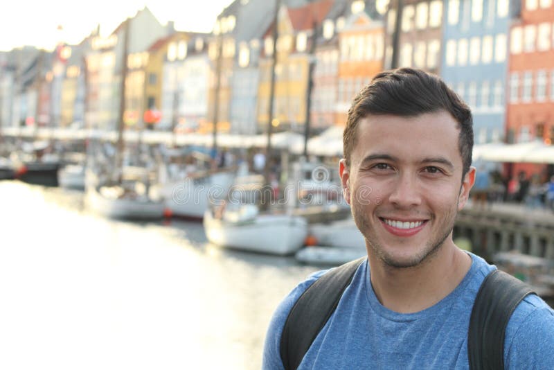 Ethnic Backpacker Walking Around Denmark Stock Photos - Free & Royalty ...