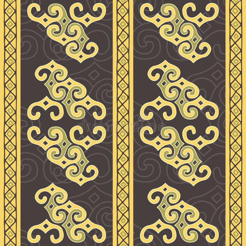 Ethnic Batik Papua Fabric Pattern 079 Stock Vector - Illustration of ...