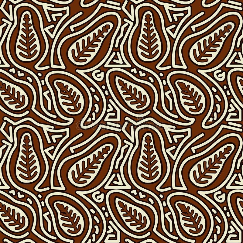 Ethnic Batik Papua Fabric Pattern 079 Stock Vector - Illustration of ...