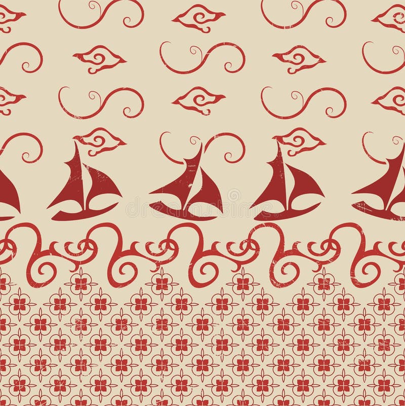 Ethnic Batik Papua Fabric Pattern 080 Stock Vector - Illustration of ...