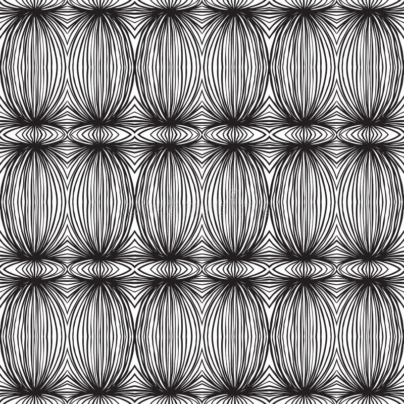 Ethnic Black and White Linear Pattern Stock Vector - Illustration of ...