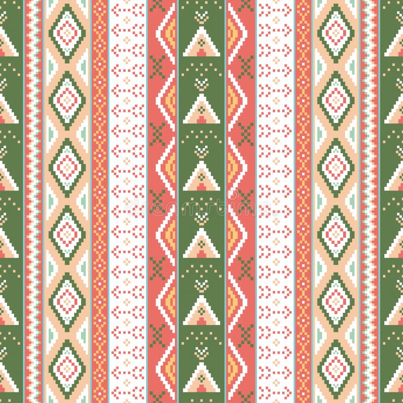 Ethnic Boho Seamless Patterns. Vintage Ornament. Vector Illustra Stock ...