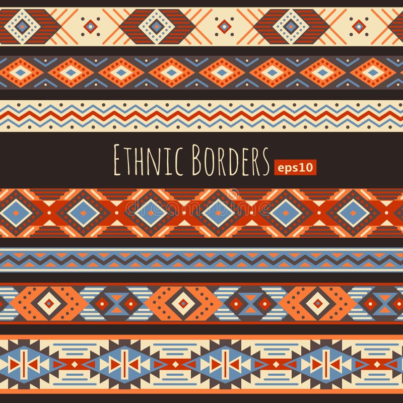 Ethnic borders stock vector. Illustration of abstract - 43541622