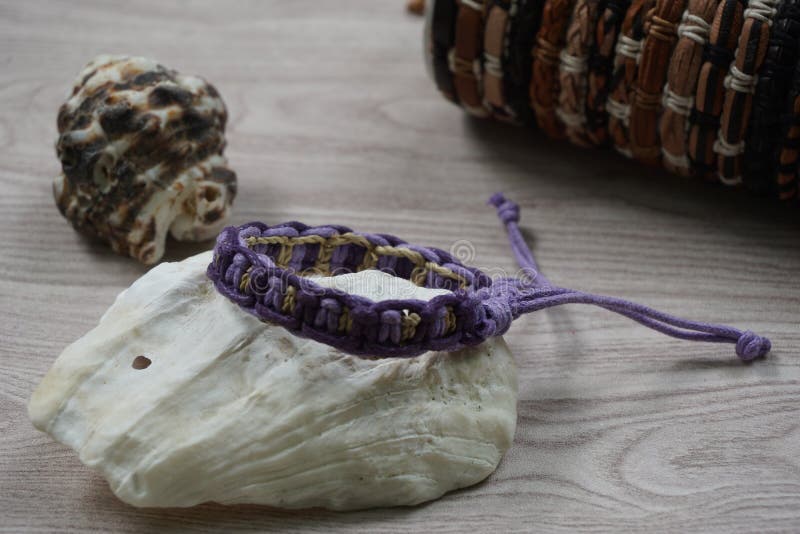 Ethnic Bracelet Handmade Made of Rope. a Bracelet Kind of Unisex Stock ...