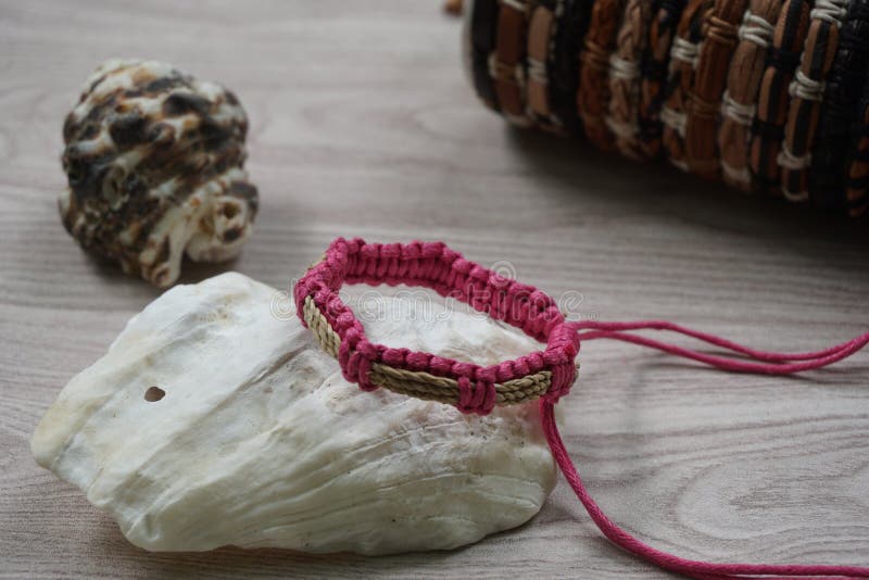 Ethnic Bracelet Handmade Made of Rope. a Bracelet Kind of Unisex Stock ...