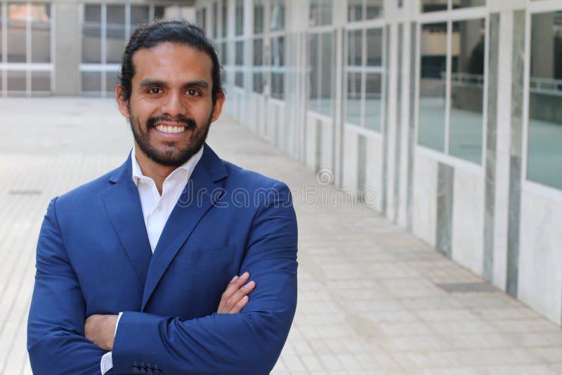 Ethnic Business Confident Man Posing with Folded Arms - Stock Image ... Ethnic Business Confident Man Posing with Folded Arms - Stock Image ...