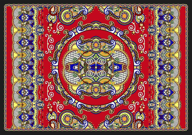 Ethnic Carpet with a Beautiful Eastern Pattern. Fine Vector Detailing ...
