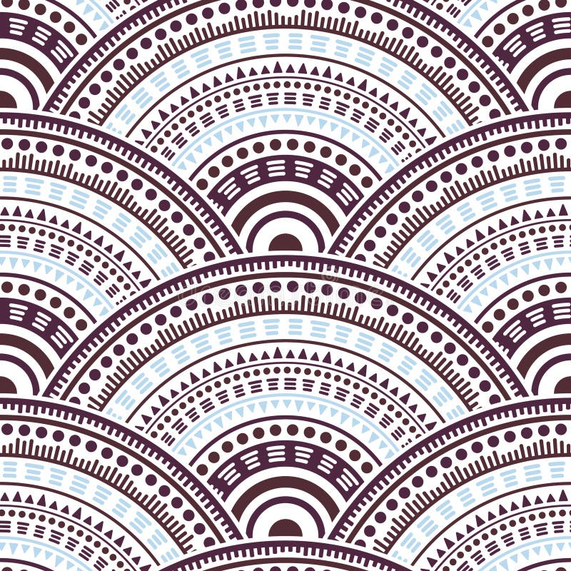 Ethnic Circle Shapes Seamless Geometric Pattern. Stock Vector ...