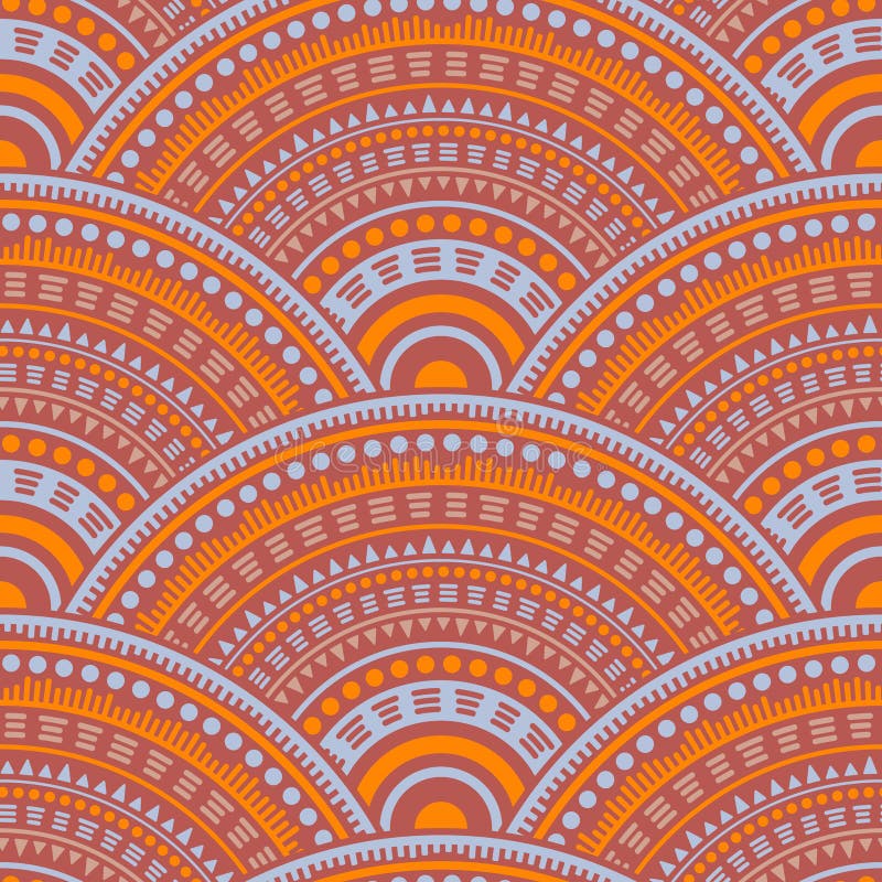 Ethnic Circle with Patterns in Black and Color Stock Vector ...