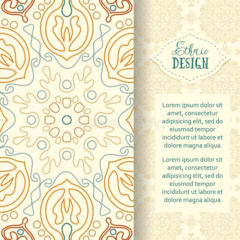 Ethnic Design. Vector Background. Vintage Round Ornament Pattern Stock ...