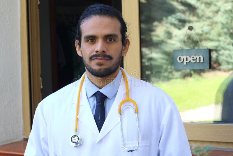 Ethnic Doctor with Suit and Lab Coat Stock Photo - Image of clinic ...