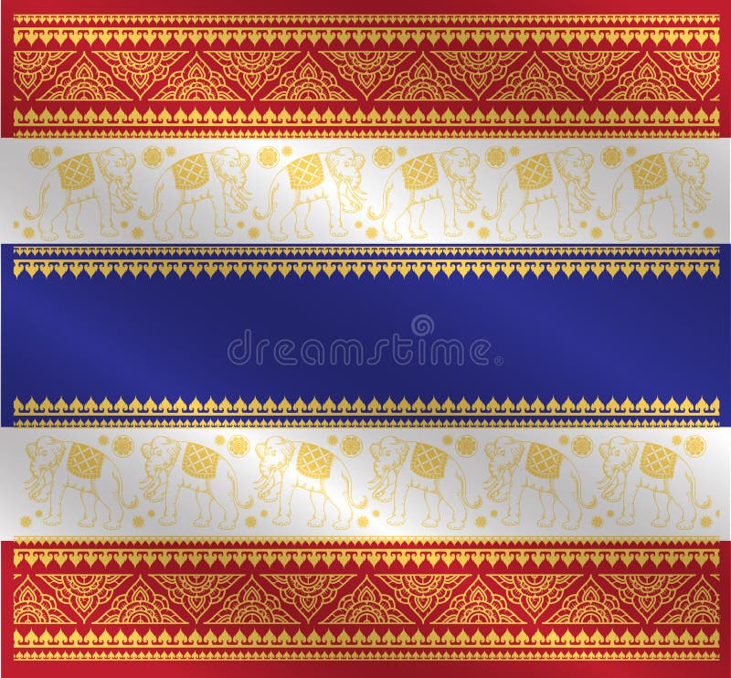 Elephant Pattern Background on Pillar Vector Stock Vector ...