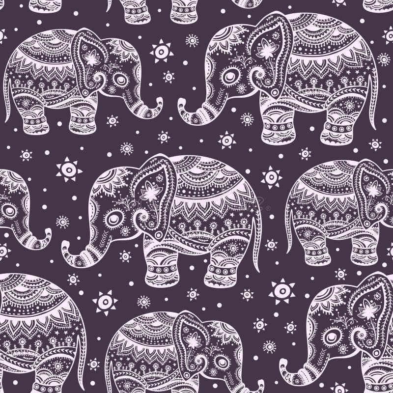 Ethnic elephant seamless stock vector. Illustration of mexican - 35460255