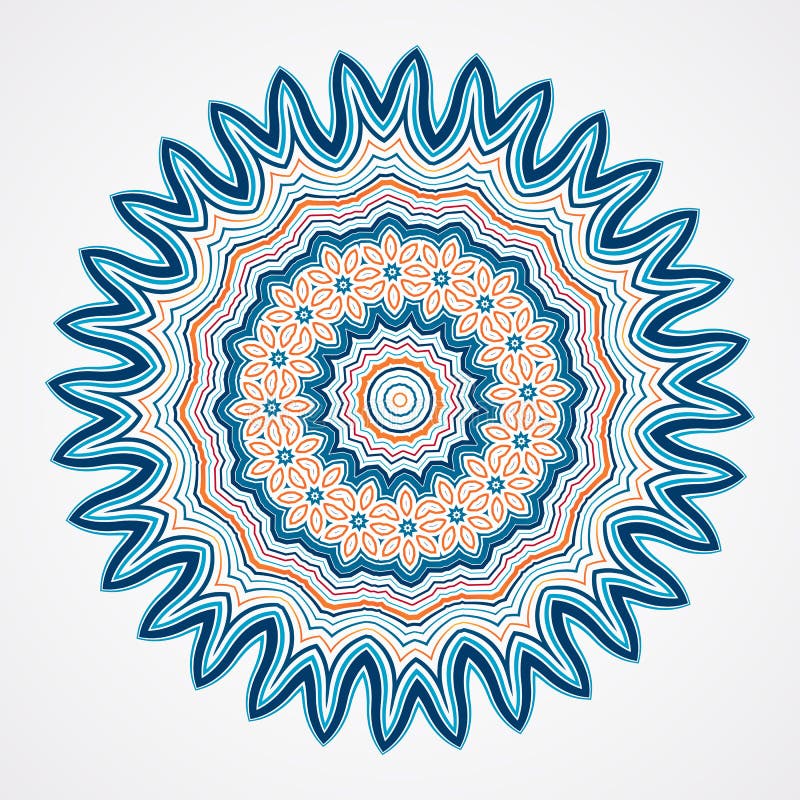 Ethnic Fractal Mandala stock vector. Illustration of ethnic - 55151051