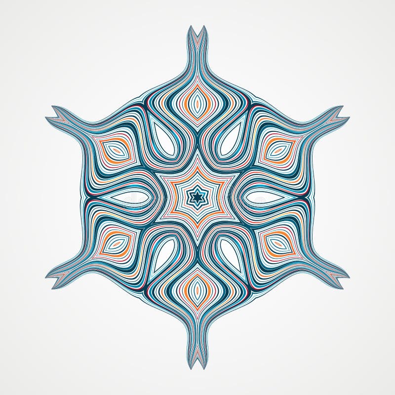 Ethnic Fractal Mandala stock vector. Illustration of drawing - 55156693