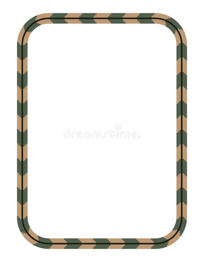 Ethnic Frame. Rectangular Decorative Border with Mexican Pattern. Size ...