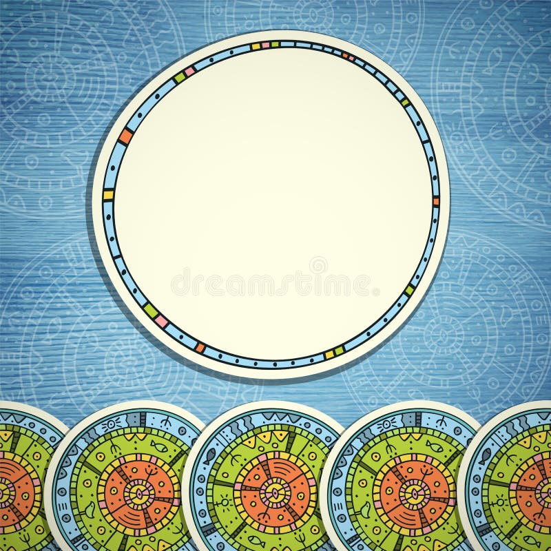 Ethnic frame stock vector. Illustration of pattern, handdrawing - 52403081