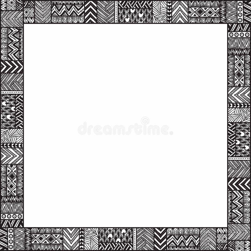 Ethnic Frame. Rectangular Border . Size 1080 X 1920 Stock Vector ...