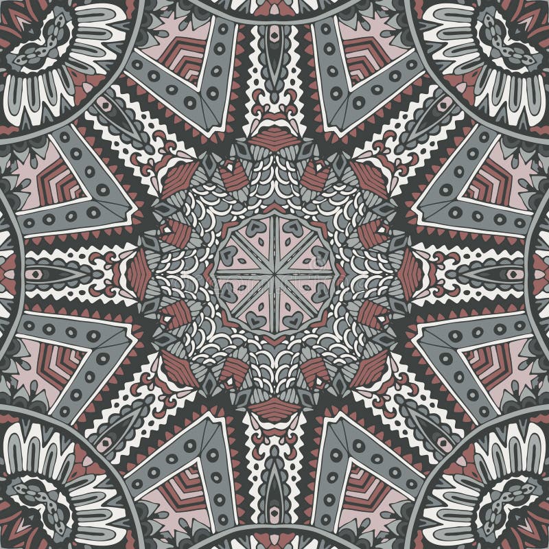 Ethnic Geometric Seamless Royal Pattern Stock Vector - Illustration of ...