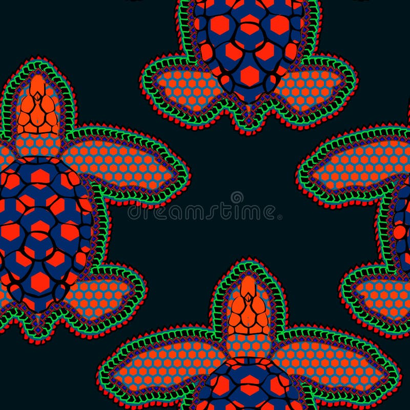 Ethnic African Pattern with a Elephant. Vector Image Stock Vector ...