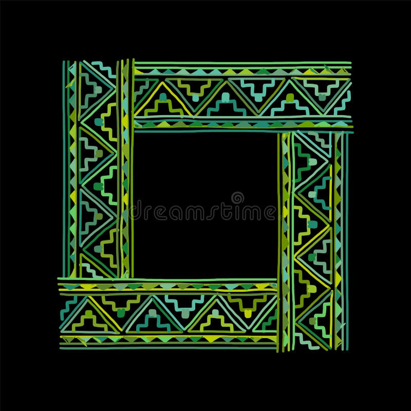 Ethnic Handmade Frame for Your Design Stock Vector - Illustration of ...
