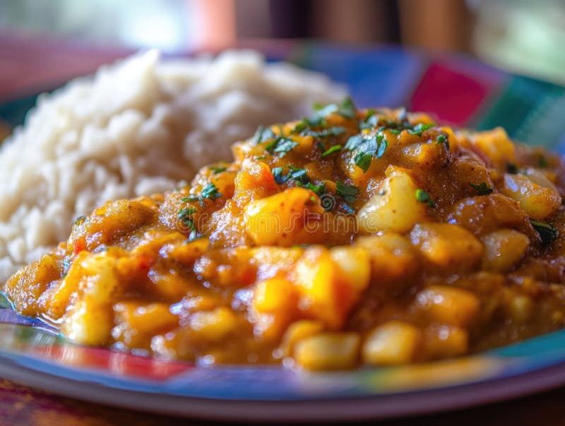 Colorful Curry with Rice stock image. Image of ingredients - 361892993