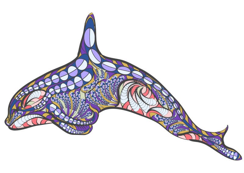 Killer Whale Tribal stock illustration. Illustration of hawaiian - 46486284