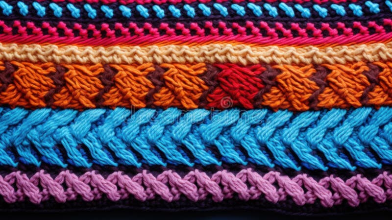 Ethnic Knitted Woven Wool Yarn Indigenous Knitting Pattern Background ...